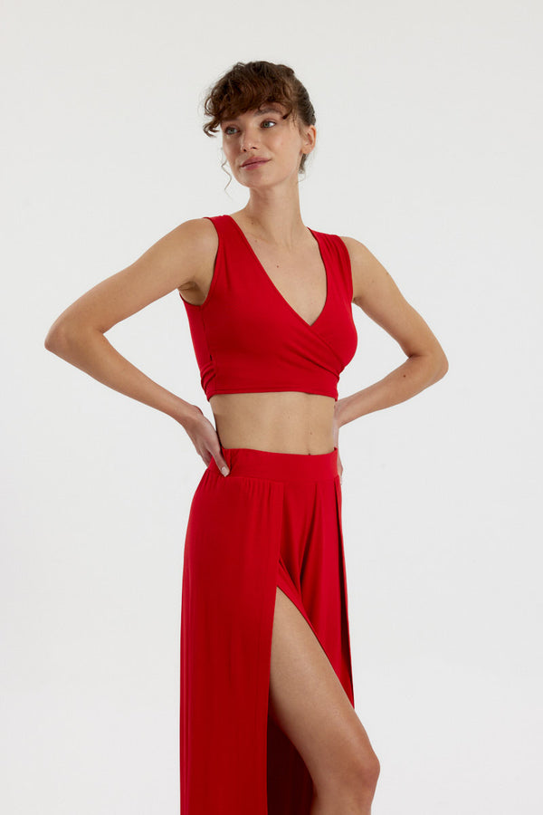 Soft Skin Touch Aera Yırtmaçlı Pantolon